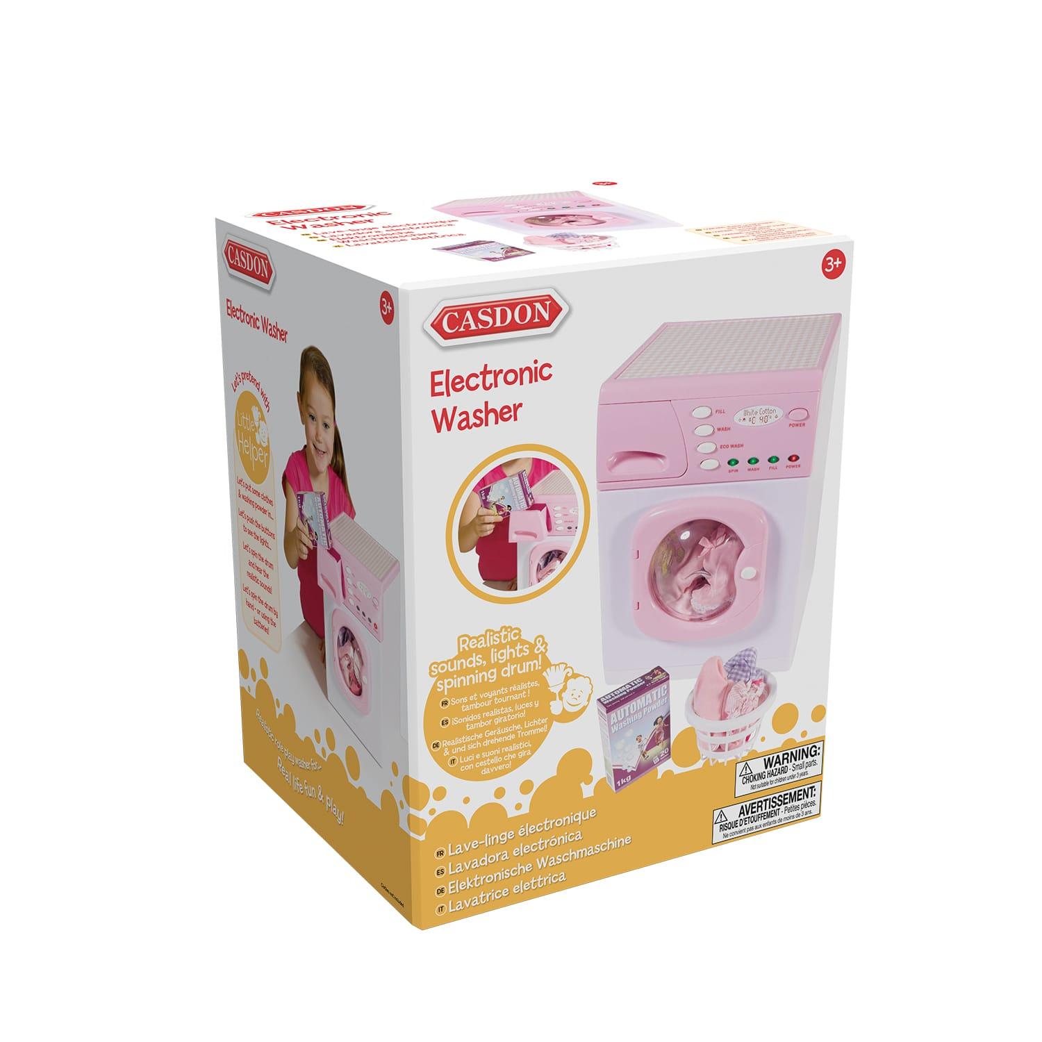Toy washing machine with sound effects from Casdon!